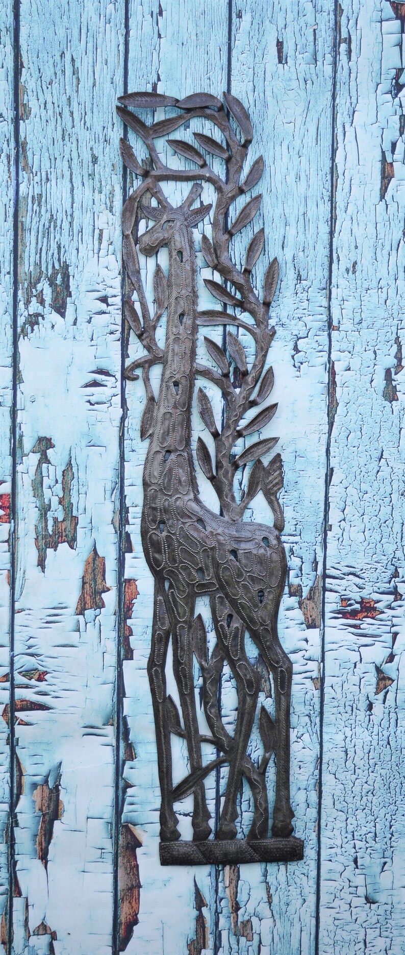 Giraffe Wall Hanging Tropical Wall Art Tall Jungle | Etsy