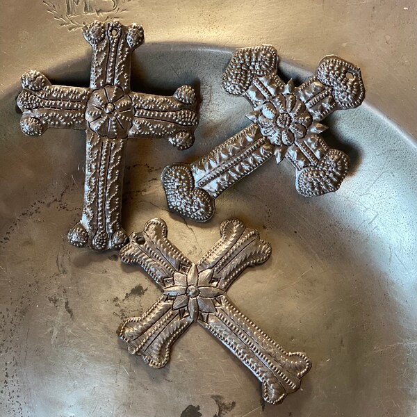 Metal Cross Charm - Etsy