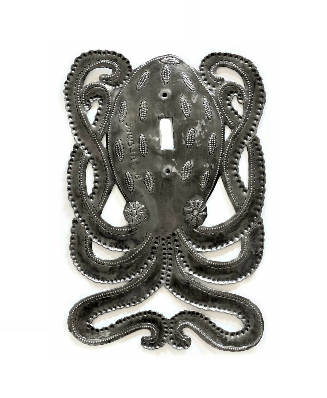 Handmade Haitian Metal Art, Octopus Outlet Switch Cover, Unique Folk ...