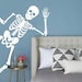 Skeleton Wall Decal, 1 Full Body, House Bedroom Bathroom Stickers ...