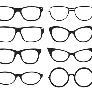 Glasses Wall Decals, Set of 10, Stickers, Geeky, Nurd Love, Decoration ...