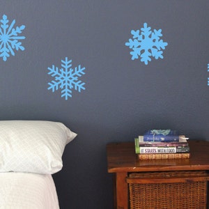 Snowflakes, Snow, Wall Decals, Set of 10, Christmas Decoration Blizard ...