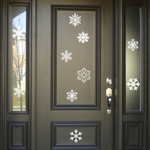Snowflakes, Snow, Wall Decals, Set of 10, Christmas Decoration Blizard ...
