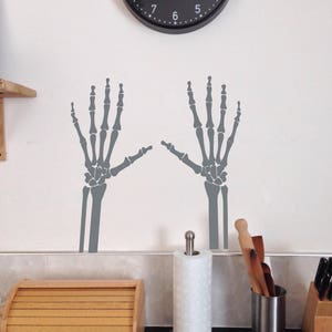 Skeleton Hand Wall Decal 4 Decals, Halloween Decoration, Murder Zombie ...