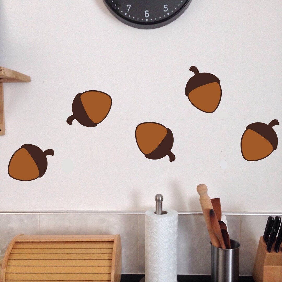Acorn, Wall Decals, Set of 10, Fall Squirrel Halloween Decoration ...