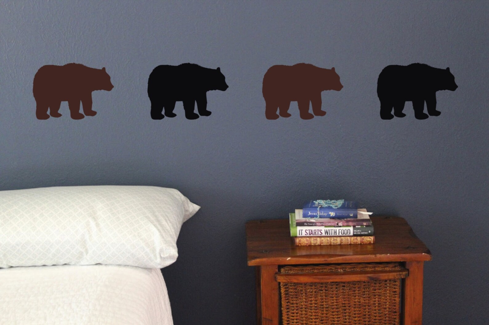 Bear Wall Decals Set of 10 Grizzly Woods Removable Stickers | Etsy