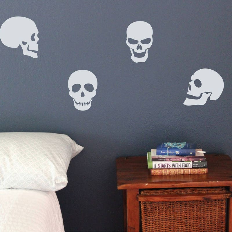 Skull Wall Decal - Etsy