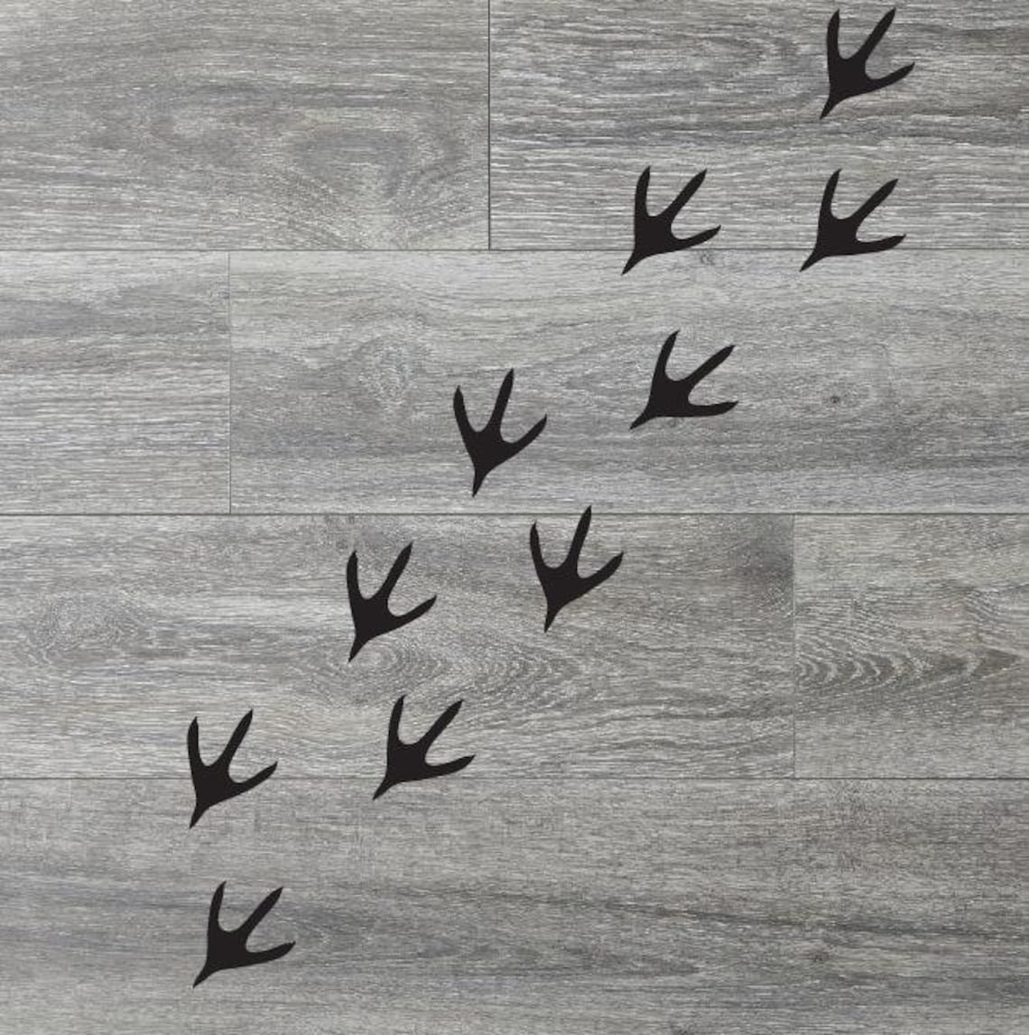 Chicken Foot Print Decals, Set of 10, Hen Farm Eggs House Country ...