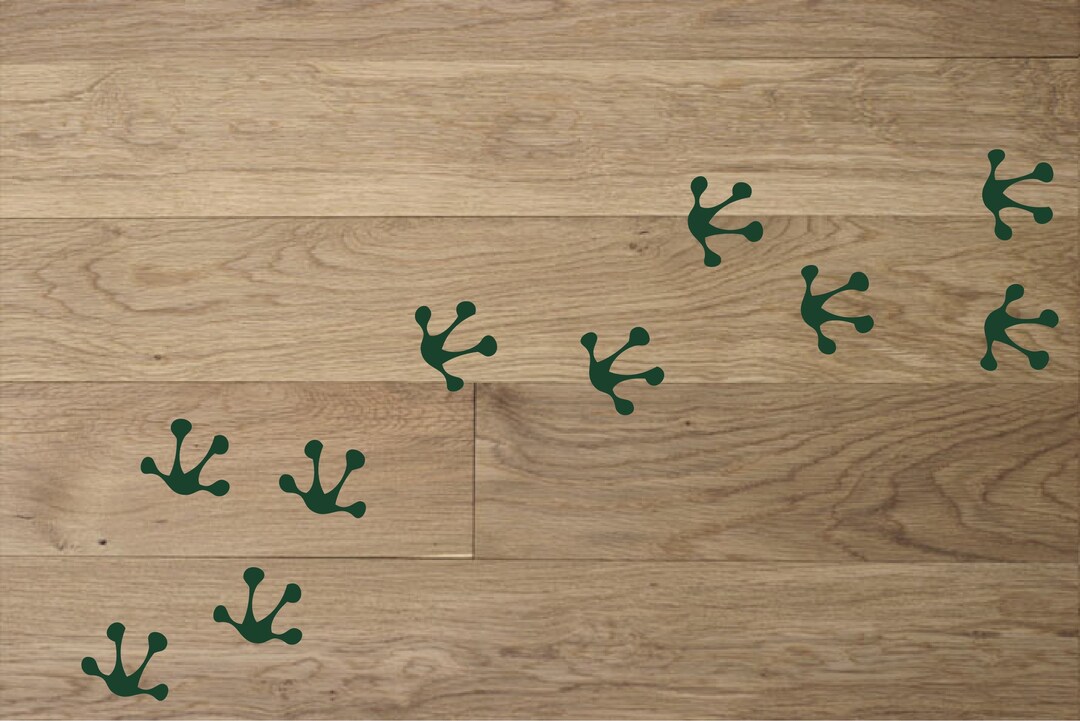 Frog Foot Print Wall Decals, Set of 10, Forest Woods Lake House Bedroom ...