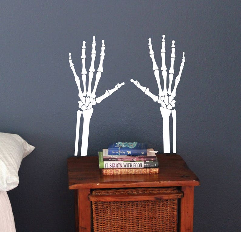 Skeleton Hand Wall Decal 4 Decals Halloween Decoration | Etsy