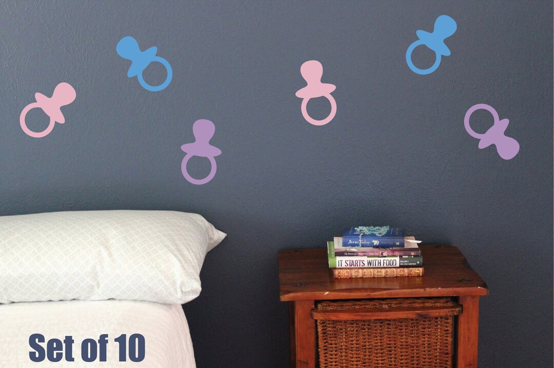 Baby Pacifer Wall Floor Decals, Set of 10, Fun Stickers Removable Baby ...
