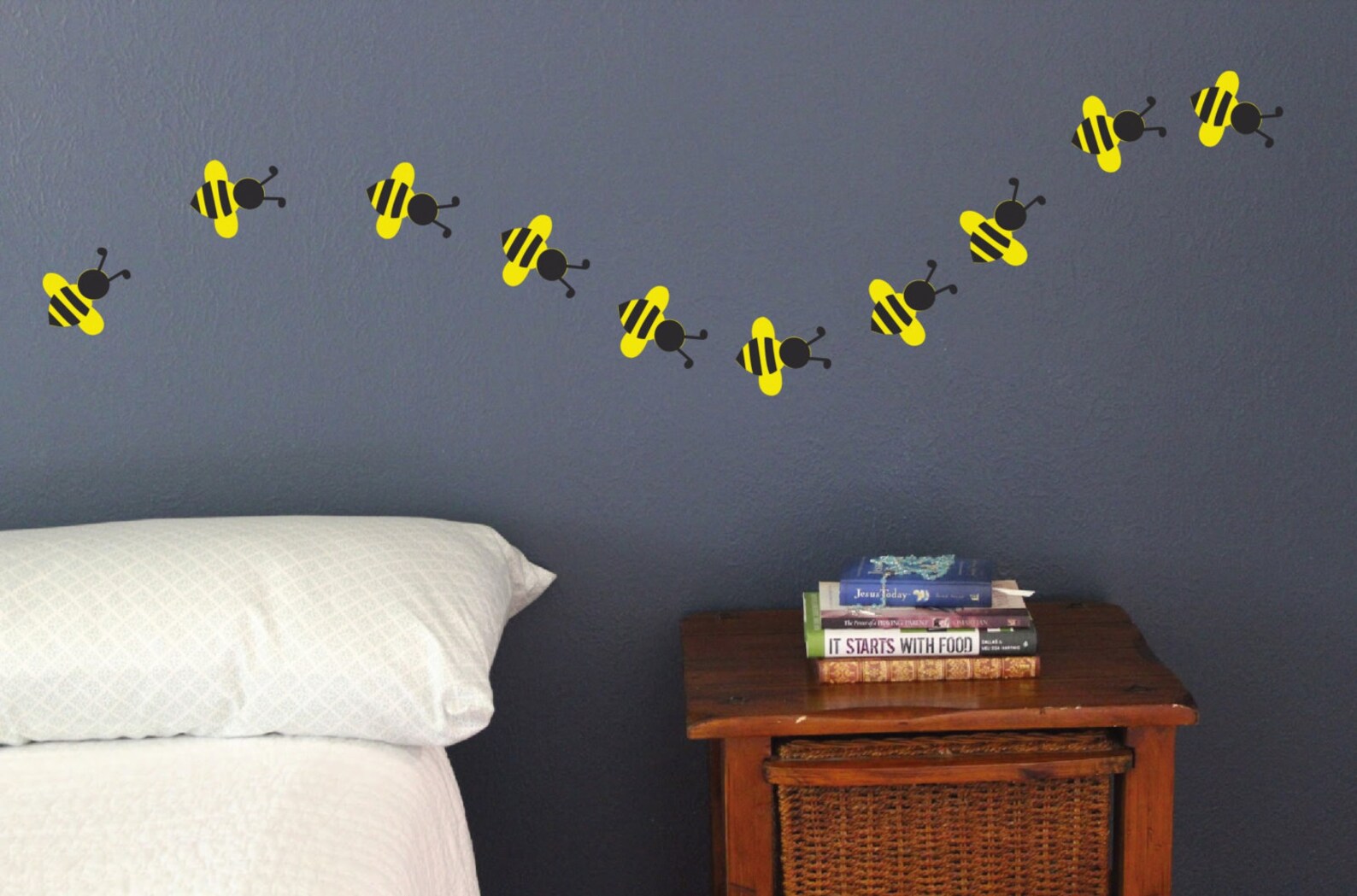Bee Wall Decals, Set of 10, Summer Kitchen Bedroom Playroom Stickers ...
