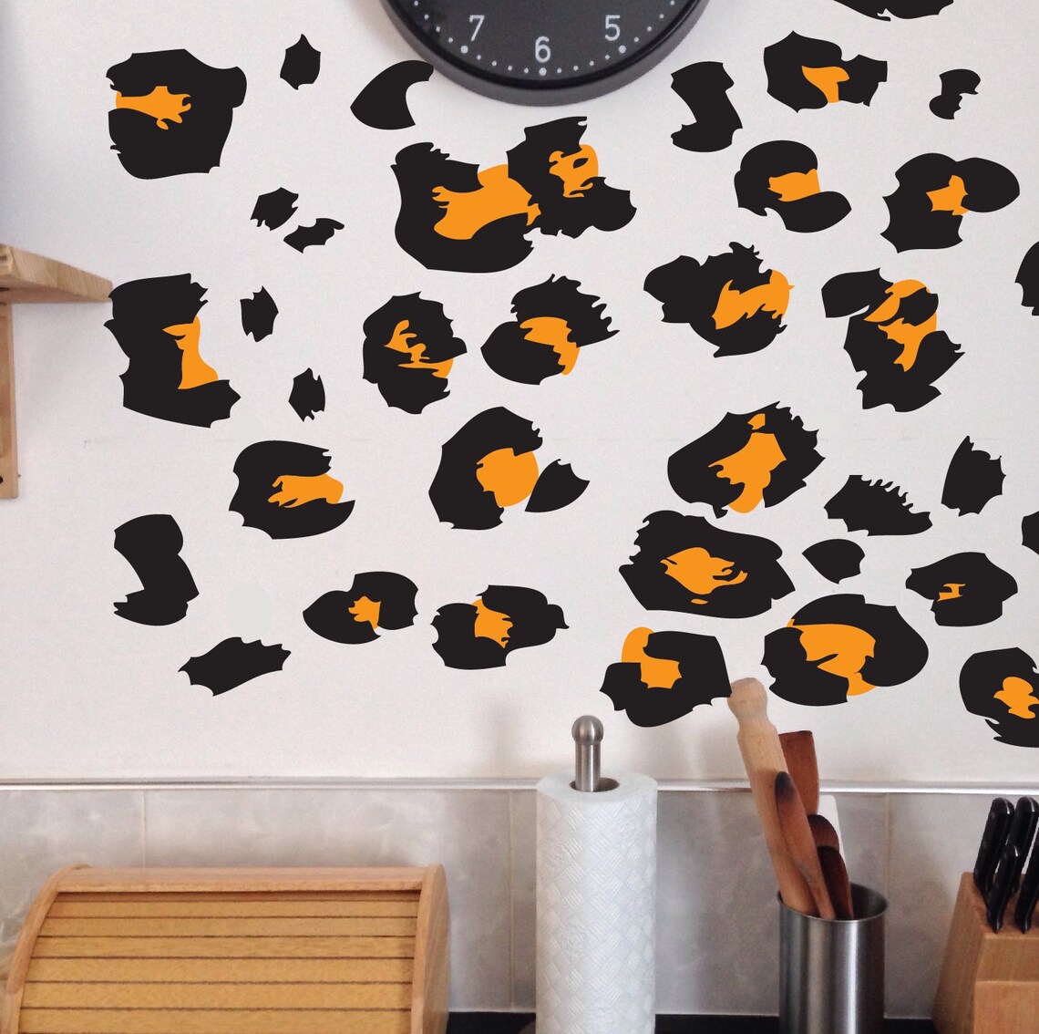 Leopard Cheetah Print Wall Decals Set of 50 Pieces Wild - Etsy