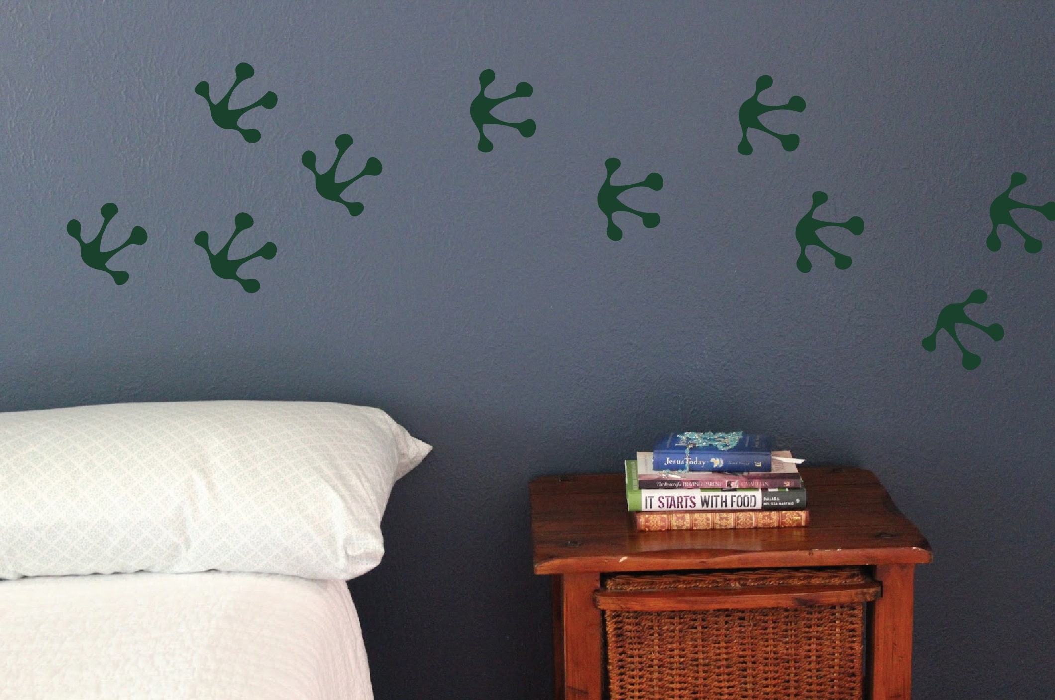 Frog Foot Print Wall Decals, Set of 10, Forest Woods Lake House Bedroom ...