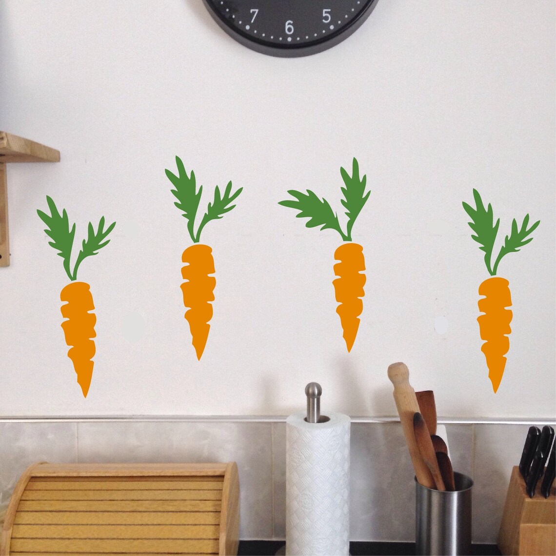 Carrot, Wall Decals, Set of 10, Easter Bunny Carrots Stickers Removable ...