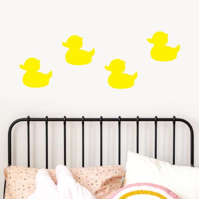 Rubber Duck Wall Decals, Set of 10, Duckie Kid Toy Bedroom Bathroom ...