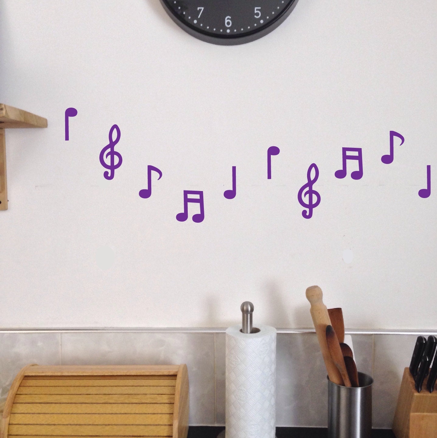 Music Notes Wall Decals Set of 10 Stickers Sheet of Music - Etsy