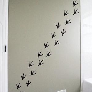 Chicken Foot Print Decals, Set of 10, Hen Farm Eggs House Country ...