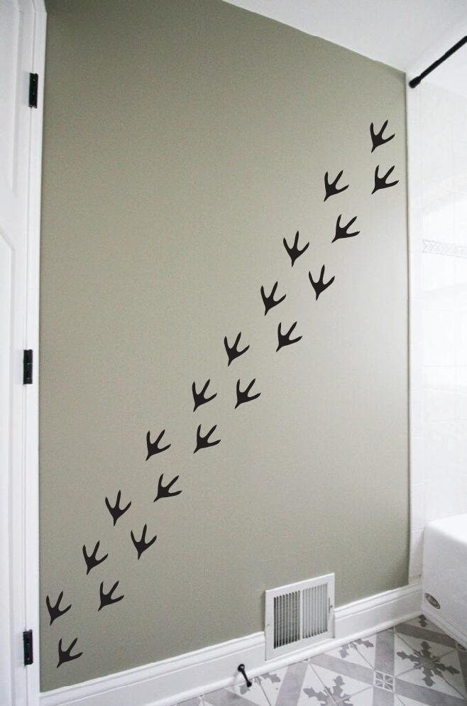 Chicken Foot Print Decals, Set of 10, Hen Farm Eggs House Country ...