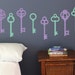 Key Wall Decals Set of 10 Stickers Skeleton Keys Apple | Etsy