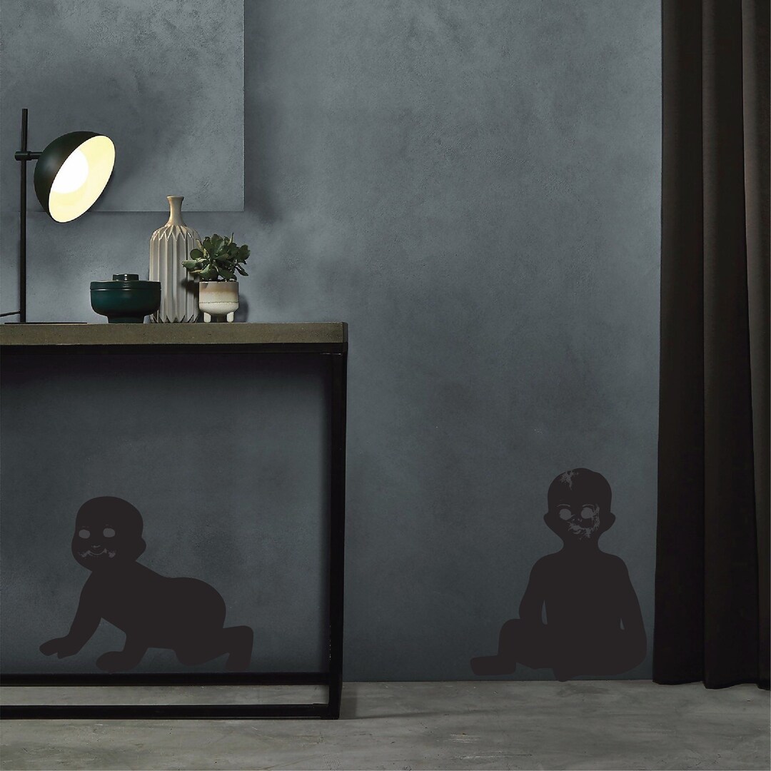 Creepy Baby Wall Decals, Set of 7, Demon Devil Evil Eerily House ...