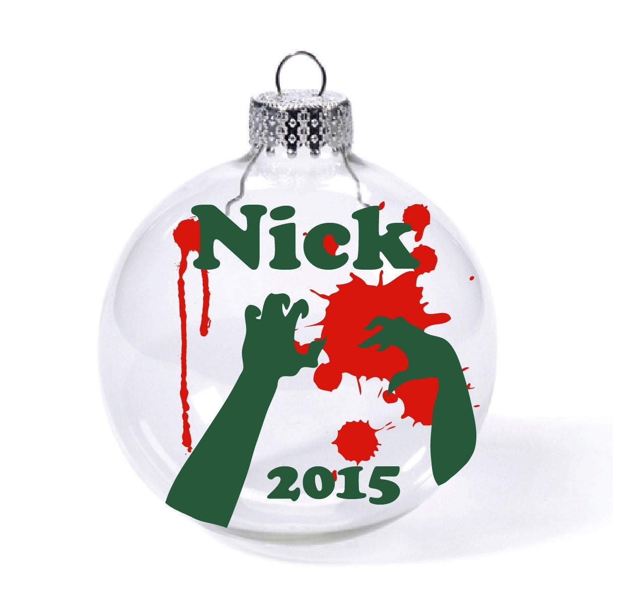 Zombie Hands, Walking Dead Inspired, Custom Name Date Glass Ball ...