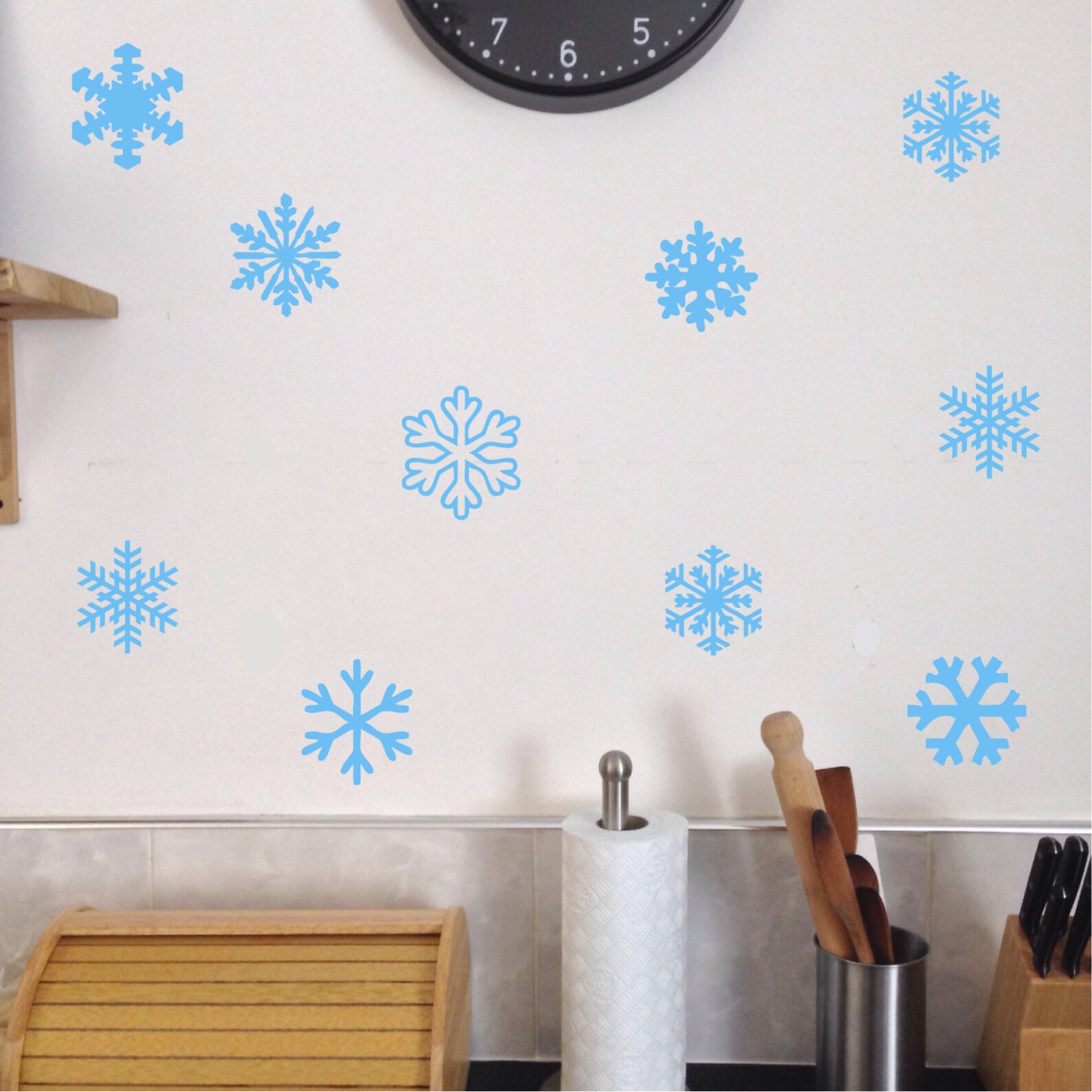 Snowflakes Snow Wall Decals Set of 10 Christmas Decoration | Etsy