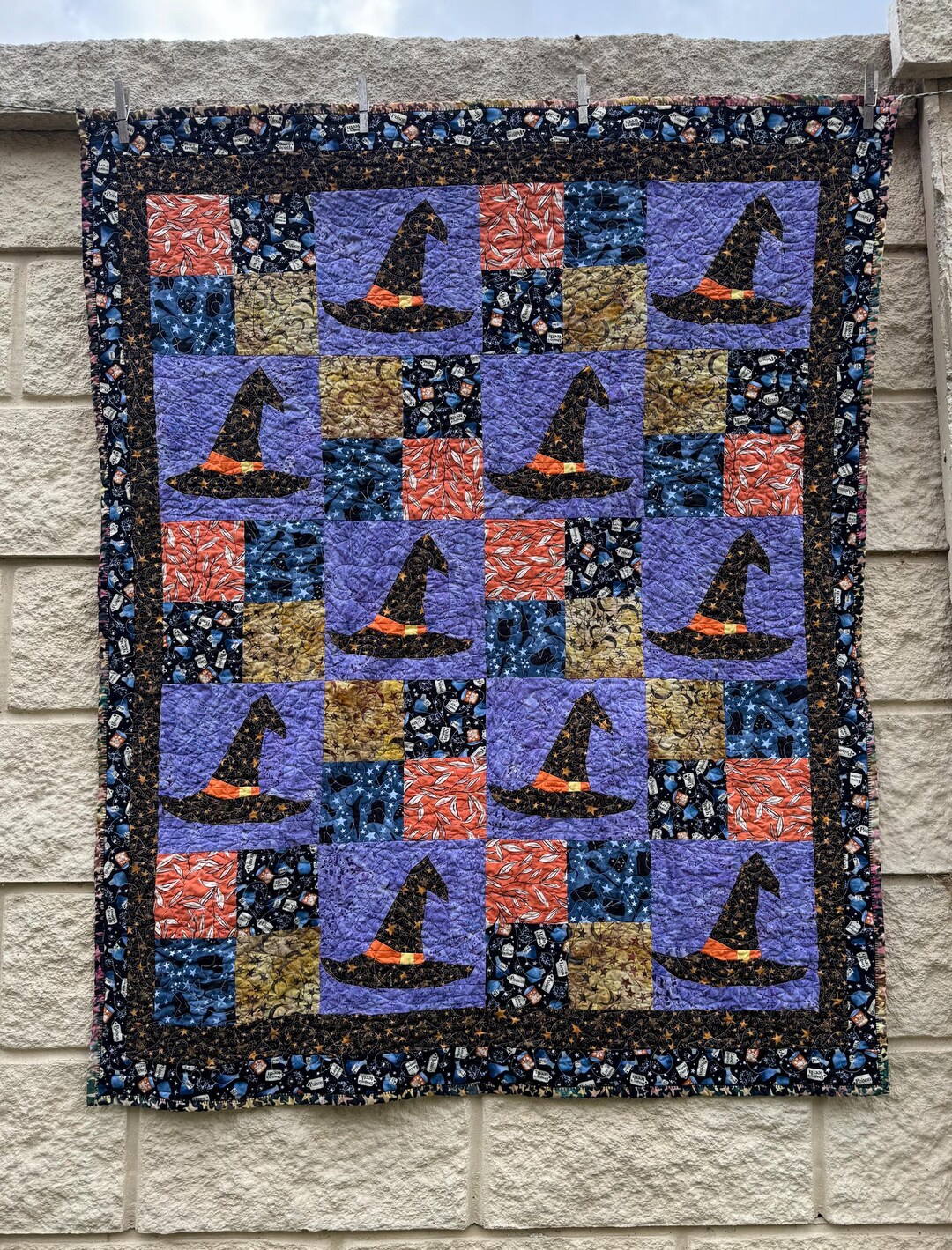 Witch Quilt, 38x47 Inches, Handmade One of a Kind - Etsy