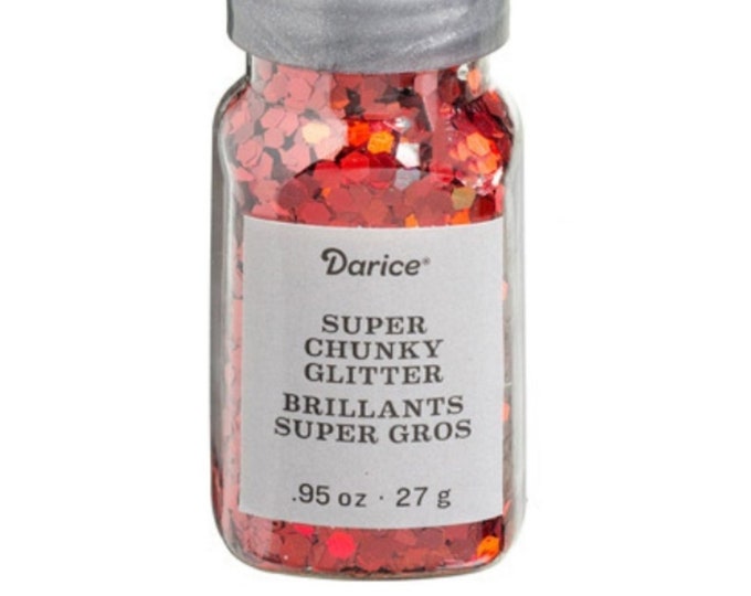 Darice™ CHERRY Chunky Hexagon Glitter - Etsy