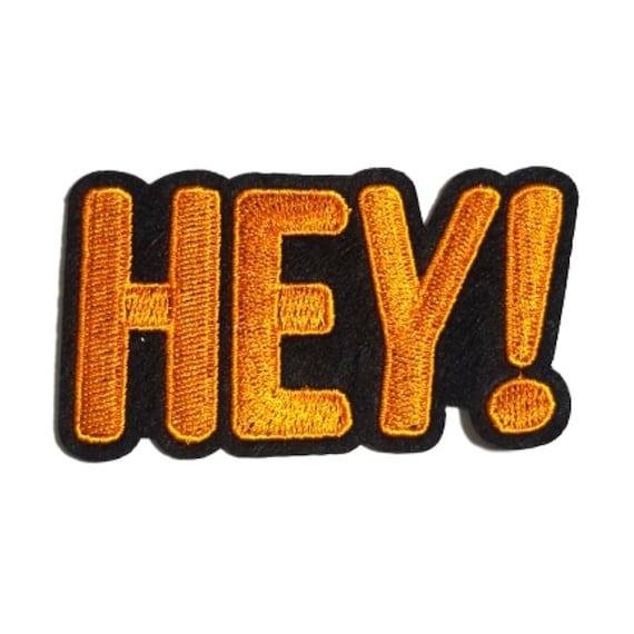 HEY Word Expression Iron-On Patch Embellishments DIY Art | Etsy