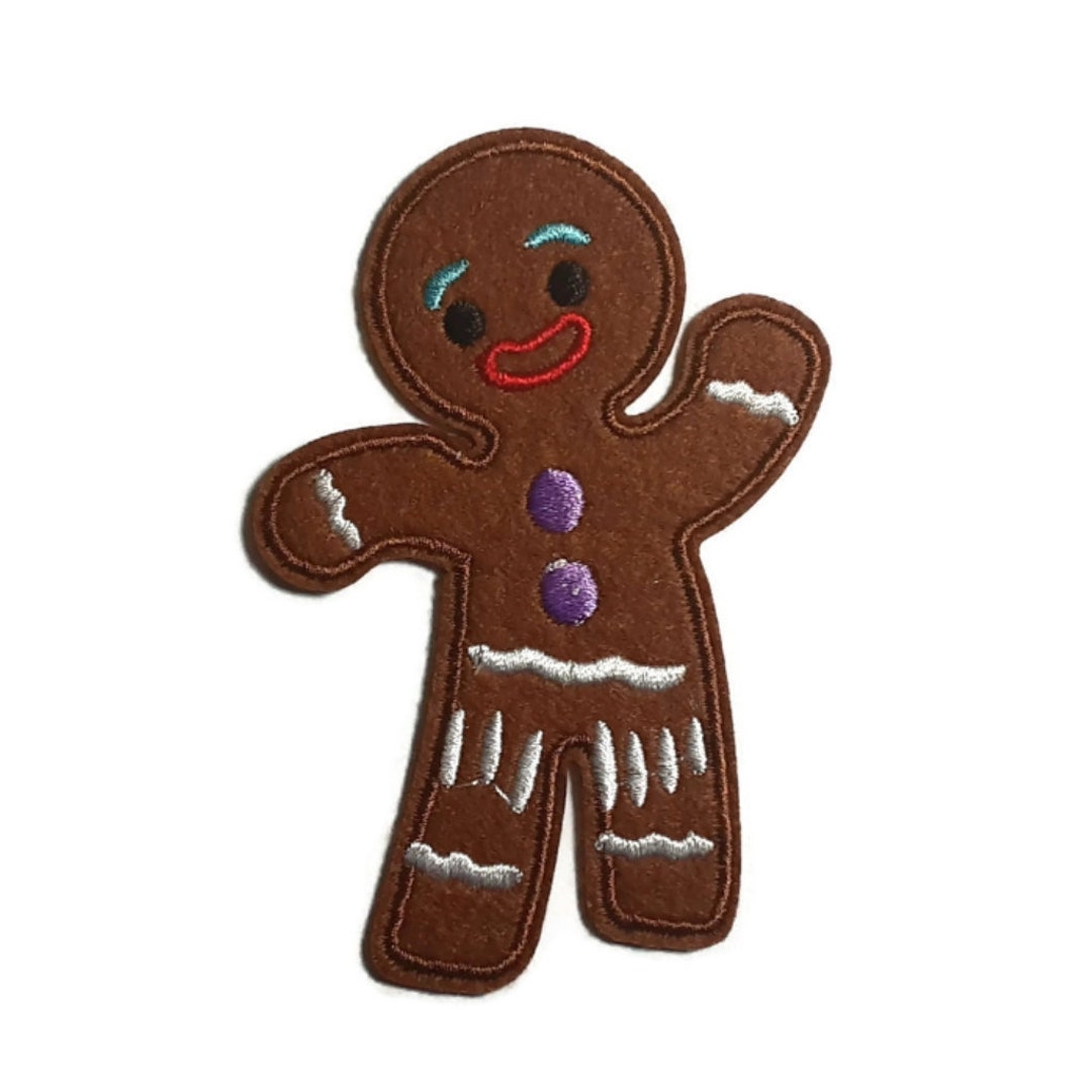 Gingerbread Man Iron-on Patch Embellishments DIY Art - Etsy