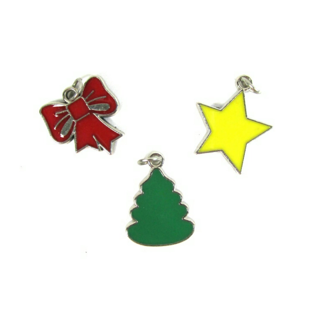 Christmas Charms Christmas Tree, Star, Bow Charms Holiday Charms ...