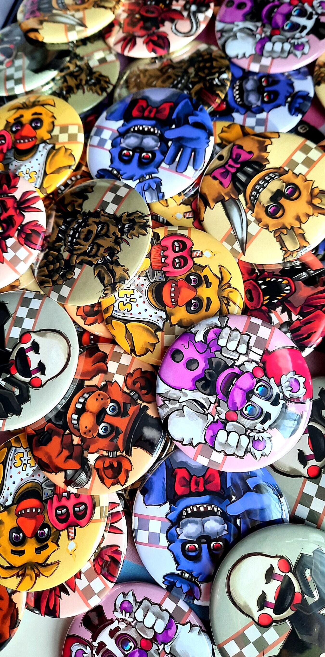 FNAF Button Badges, Horror Game Badges, Cute Video Game Gifts, Video ...