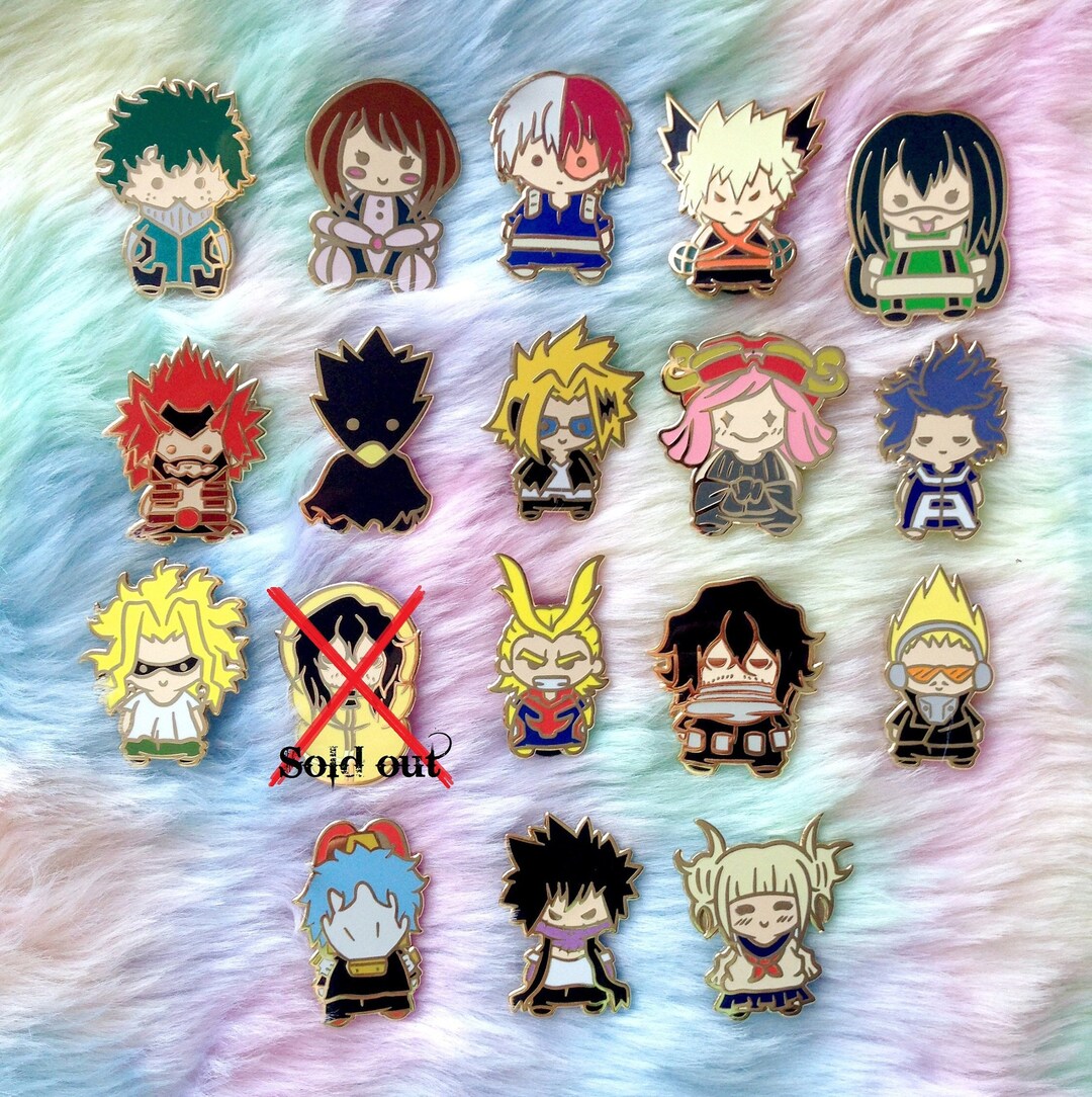 Chibi Academia Pins, MHA Chibi Pins, Cute Anime Chibi Pins, Cute Anime ...