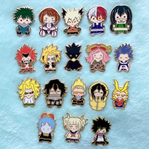Chibi Academia Pins, MHA Chibi Pins, Cute Anime Chibi Pins, Cute Anime ...