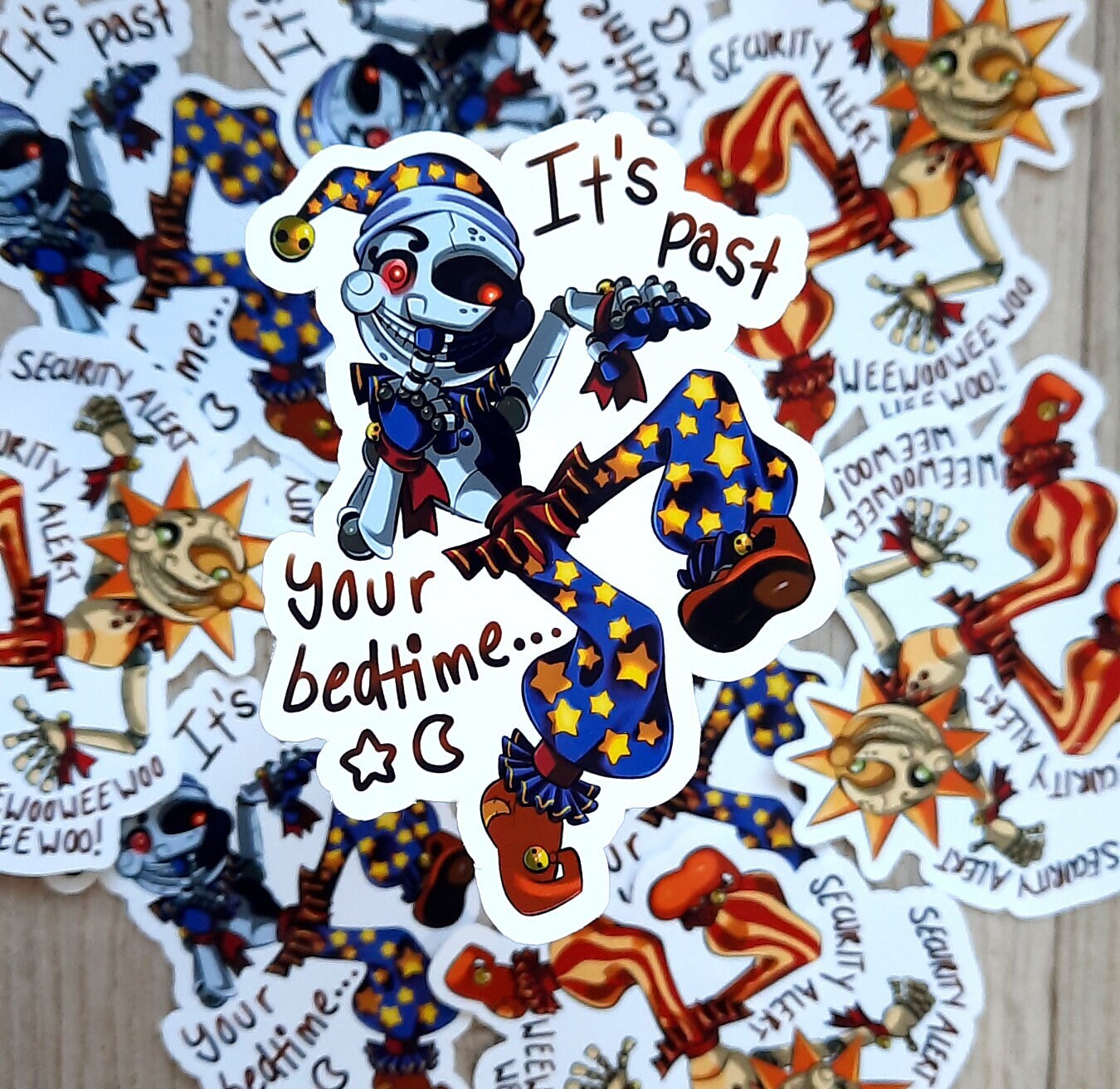 Sun/moon Stickers, FNAF Stickers, FNAF Gifts, Horror Video Game ...