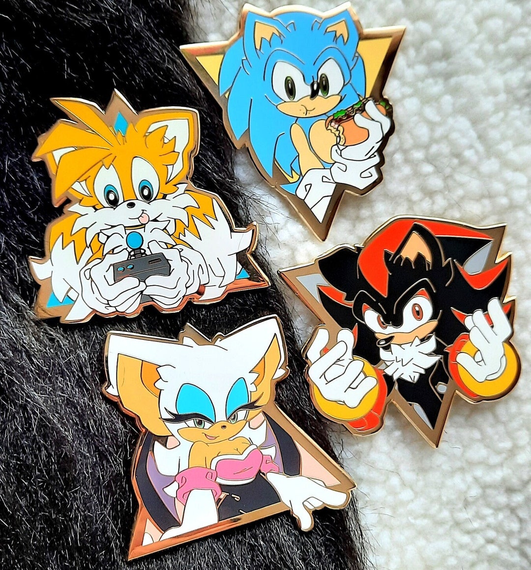 Hedgehog Friends Triangle Pins, Bat Pin, Fox Pin, Video Game Pin ...