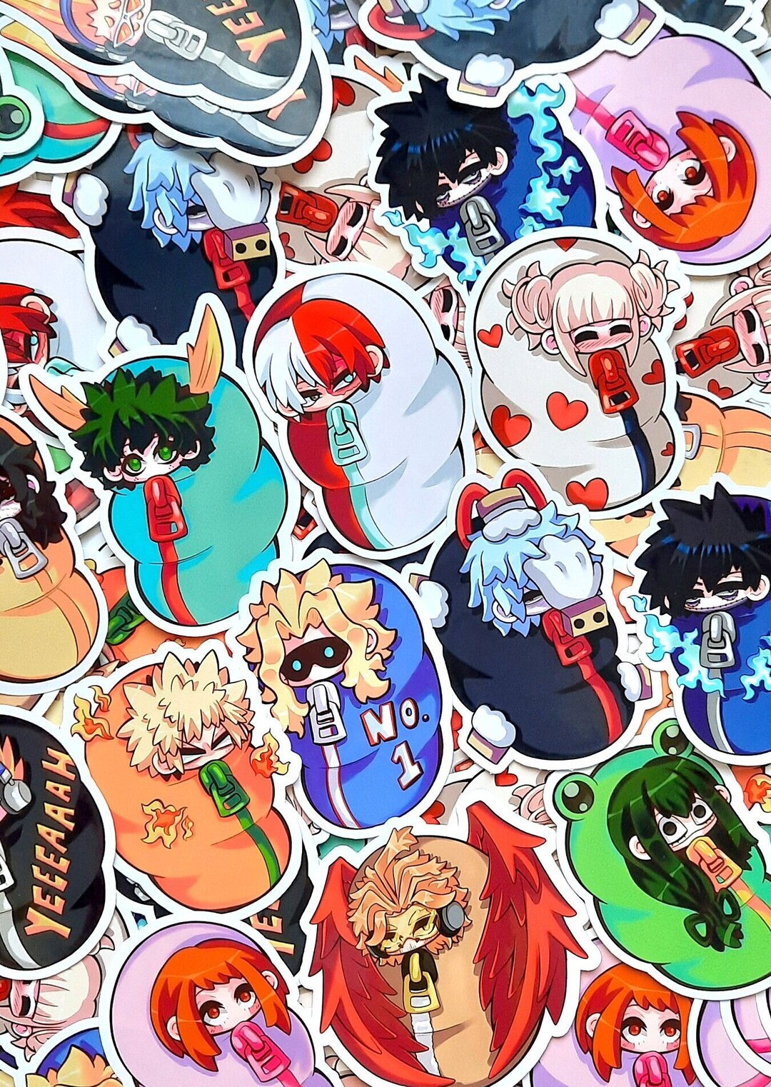 Sleeping Bag Stickers, MHA Cute Stickers, BNHA Cute Stickers, Cute ...