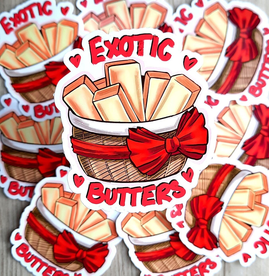 Exotic Butters Sticker, FNAF Sticker, Funny Sticker Gifts, Video Game ...