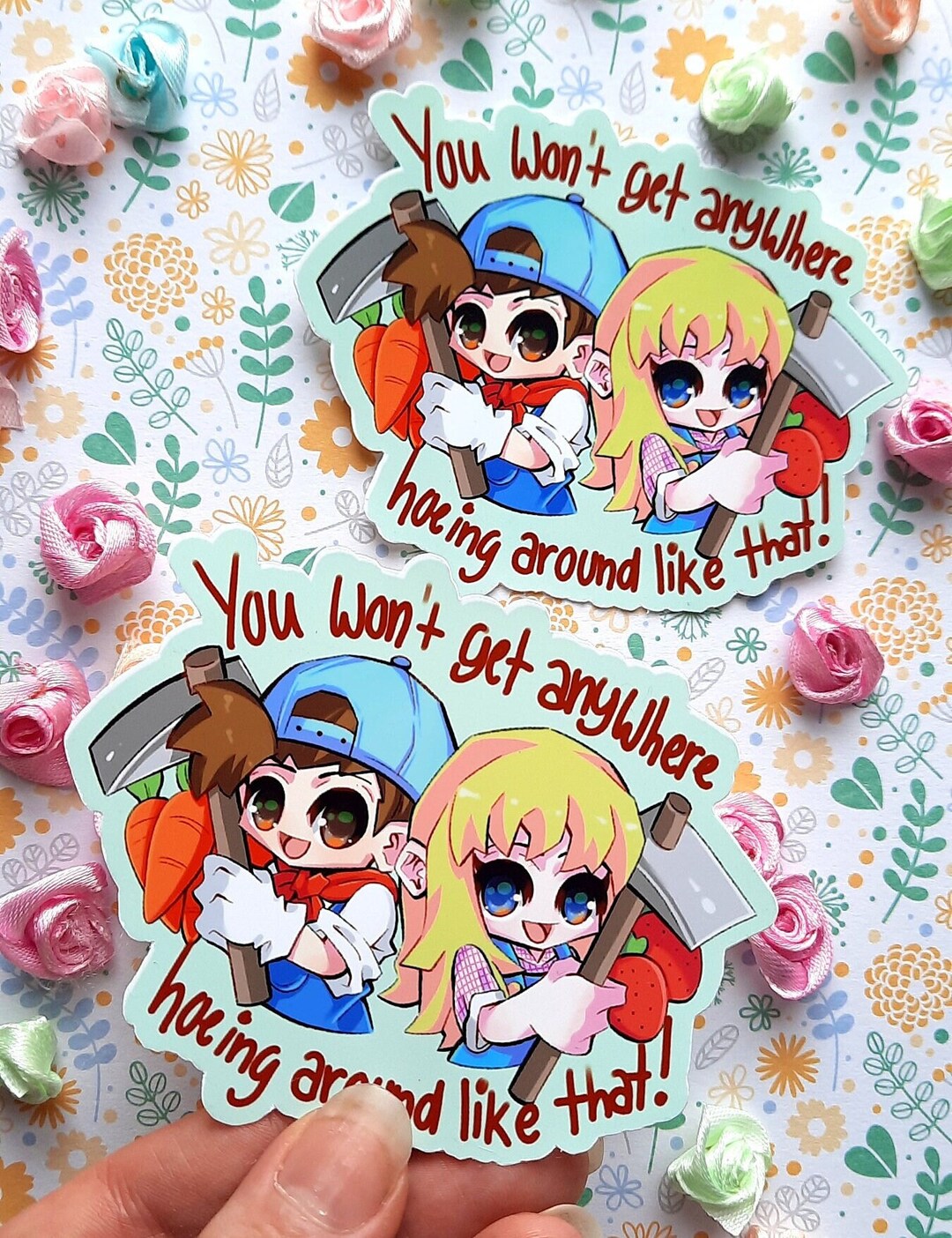 Farmers Sticker, Farming Simulator Games, Cute Chibi Sticker, Farming ...