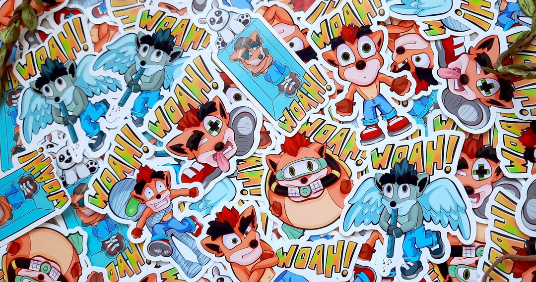 WOAH! Stickers, Retro Video Game Stickers, Funny Game Stickers, Video ...