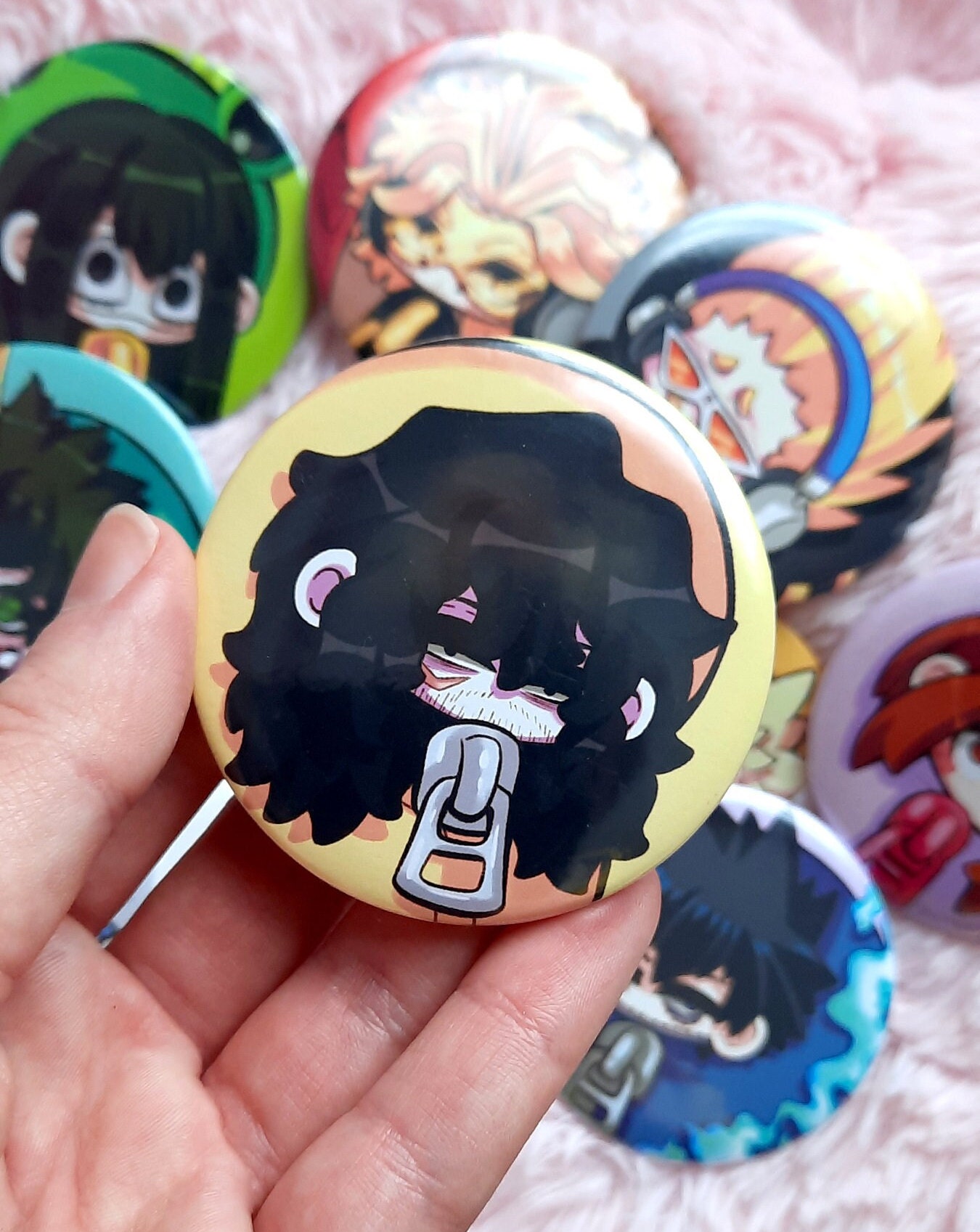 Sleeping Bag Badges, MHA Cute Badges, Cute Anime Badges, BNHA Button ...