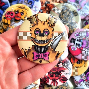 FNAF Button Badges, Horror Game Badges, Cute Video Game Gifts, Video ...