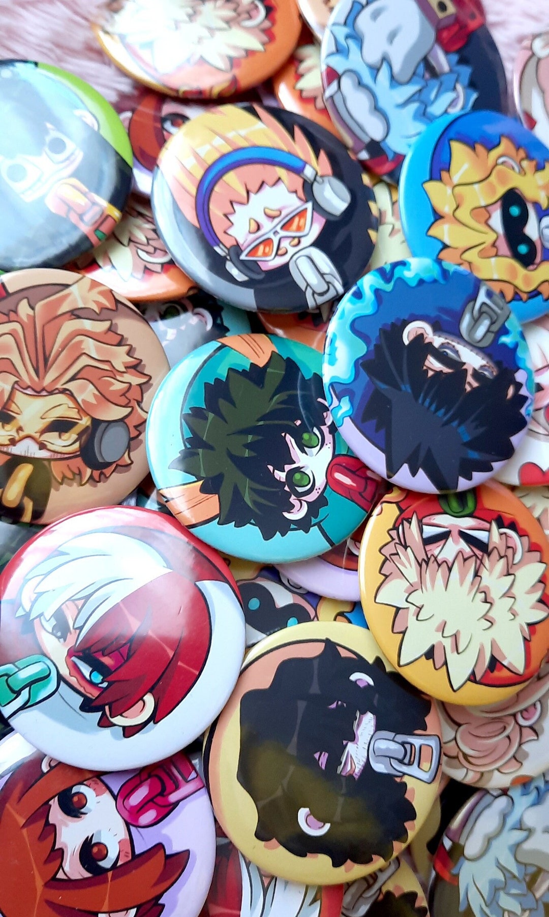 Sleeping Bag Badges, MHA Cute Badges, Cute Anime Badges, BNHA Button ...