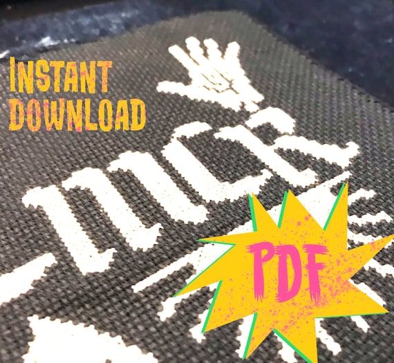 My Chemical Romance Text Logo Cross Stitch Pattern - Etsy