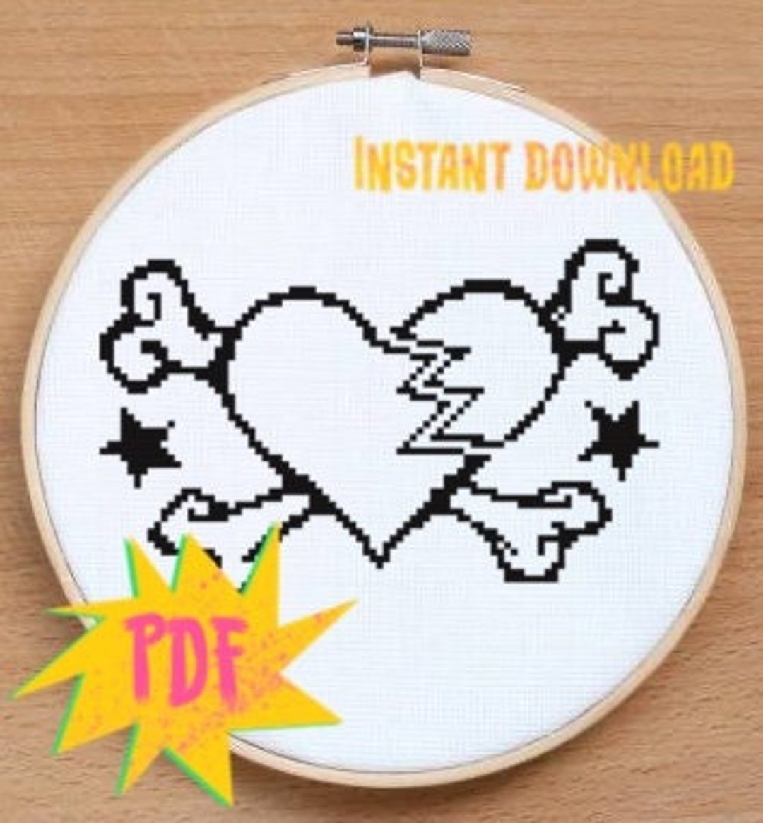 Bouncing Souls Logo Cross Stitch Pattern - Punk Rock Patch - Etsy