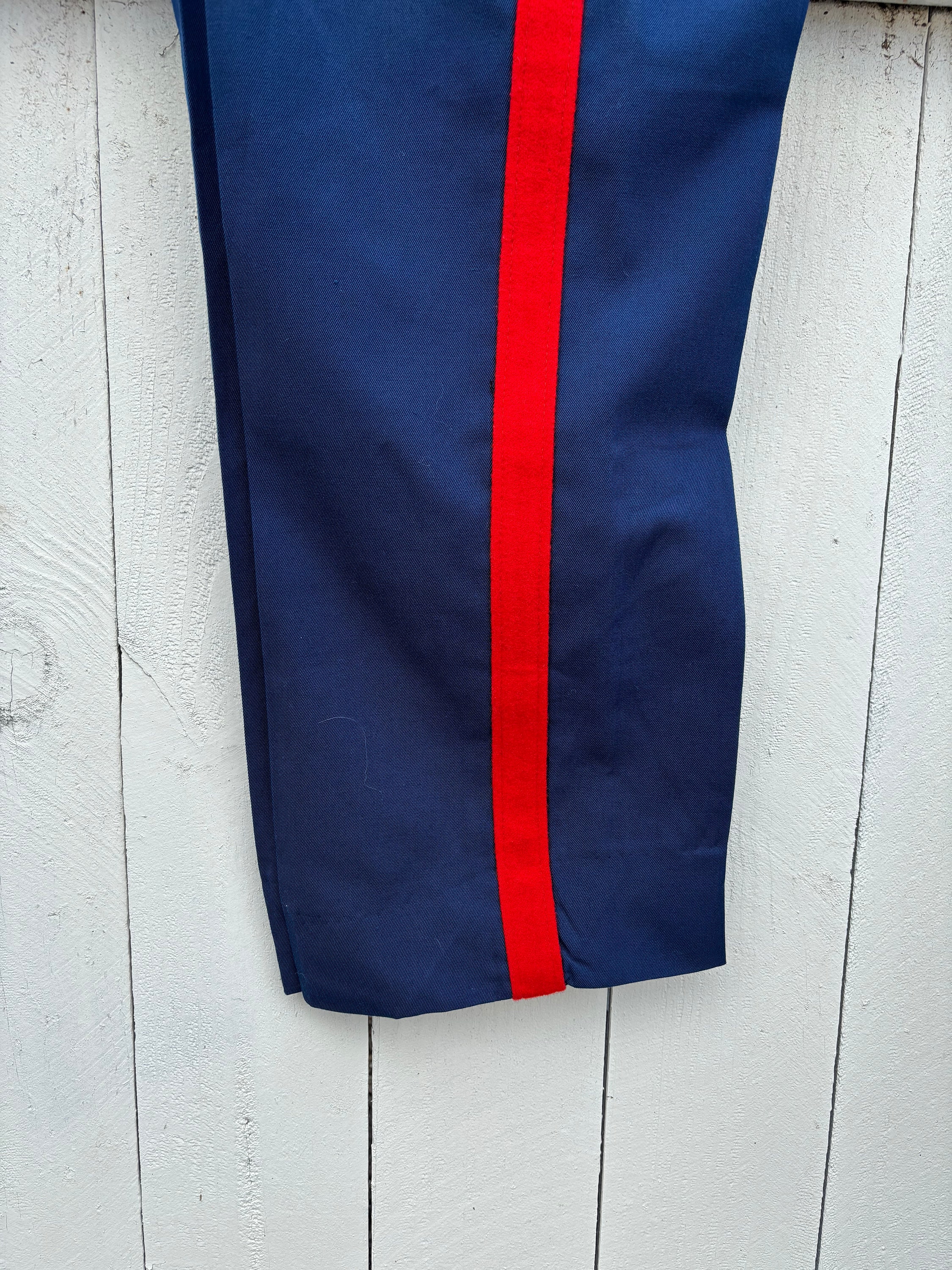 Vintage Official Navy Blue and Side Red Stripe Pants by Coates Brothers ...