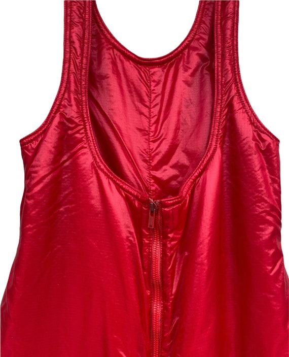 Vintage Red Quilted Ski overalls suit one piece strap… - Gem