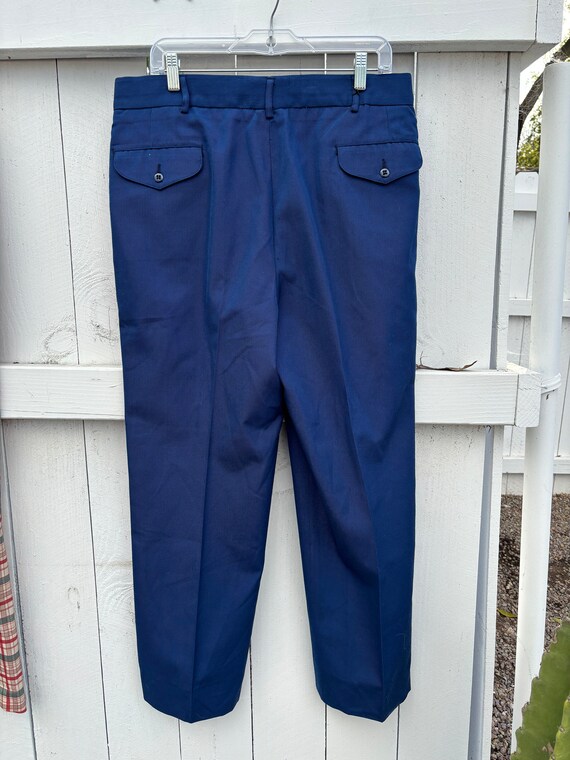 Vintage Official Navy Blue and side red stripe pants … - Gem