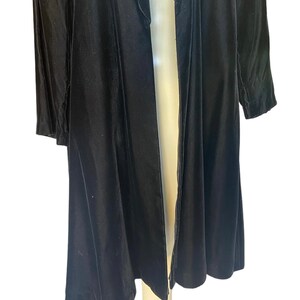 Vintage Black Velvet Duster Blazer Large Lapel With the Good ...